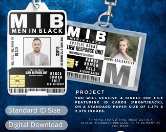 MIB Men in Black ID Card Agent Landscape Horizontal Replica Prop ...