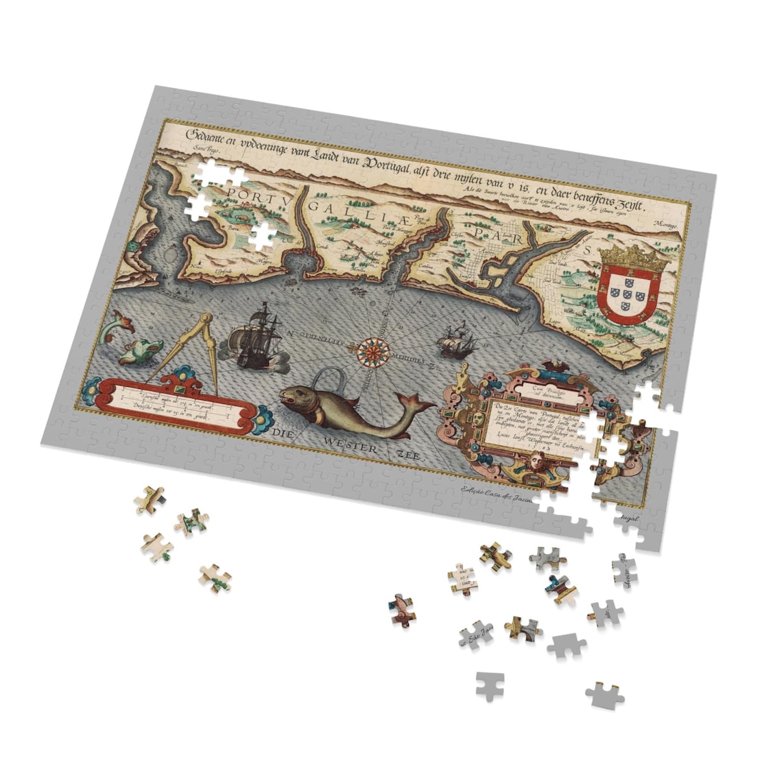 Puzzle: 16th Century Portugal Map - Casa Dos Jacintos Jigsaw Puzzle ...