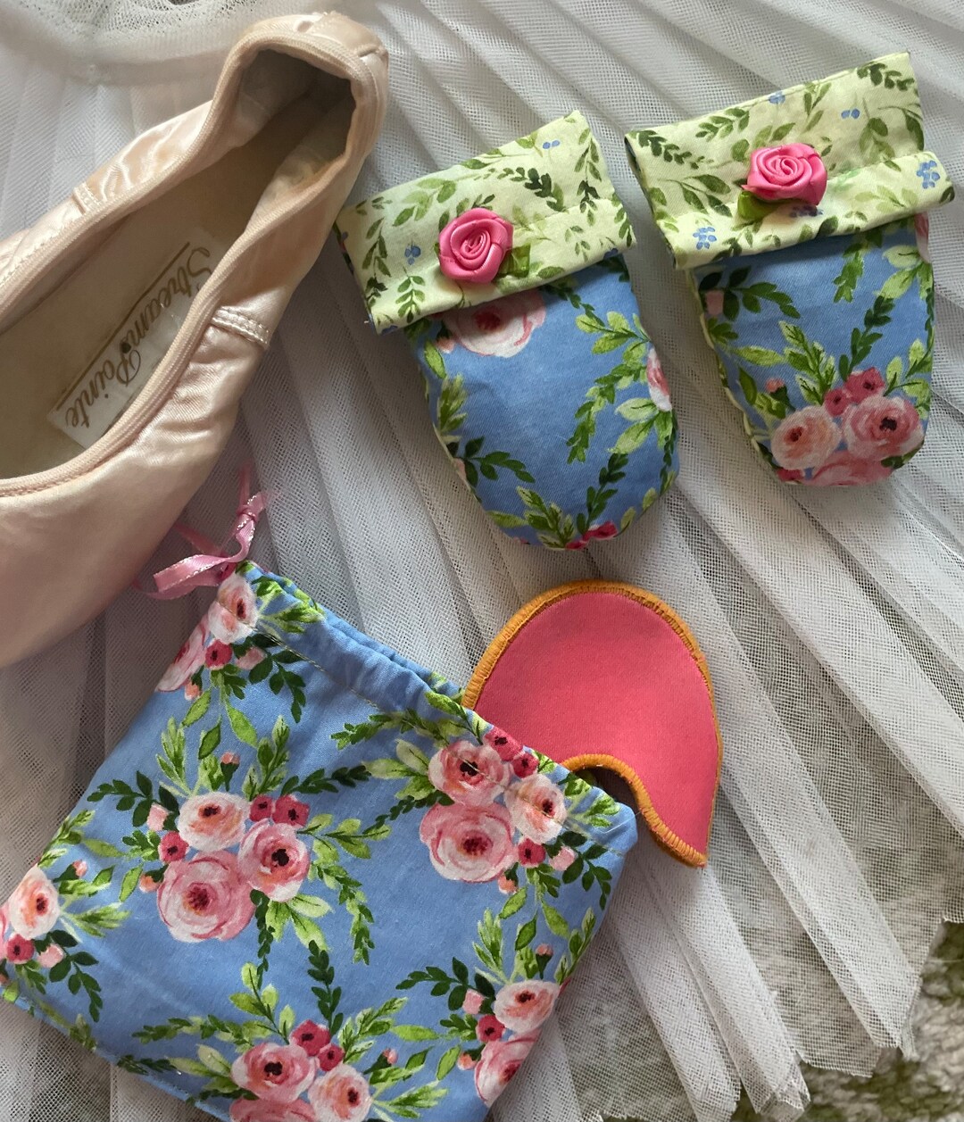 Pointe Shoe Dryer and Matching Toe Pad Drying Bag. spring Scented. Rose ...