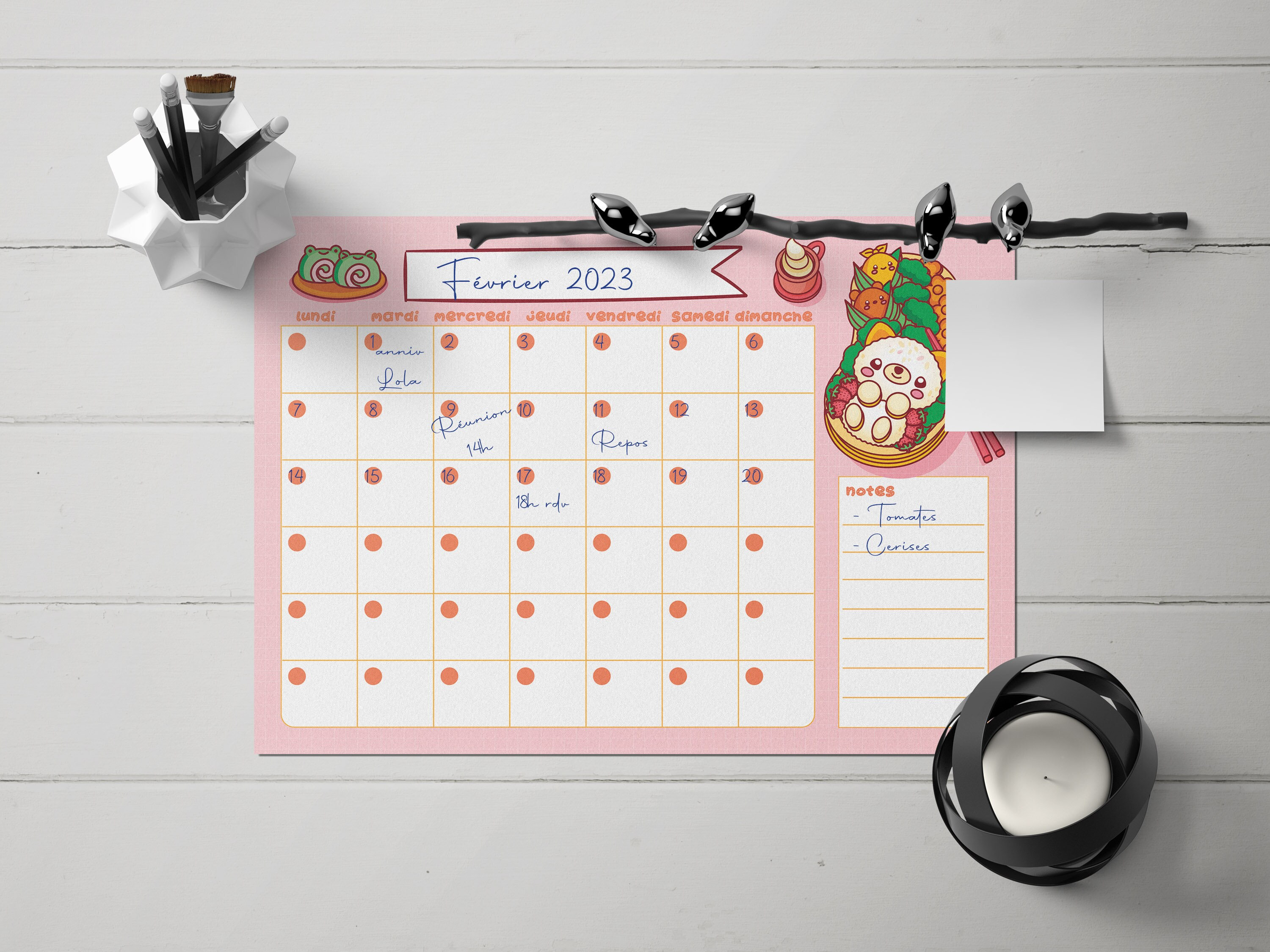Kawaii Monthly Planner in PDF, Super Cute, A4 Format, Printable or ...