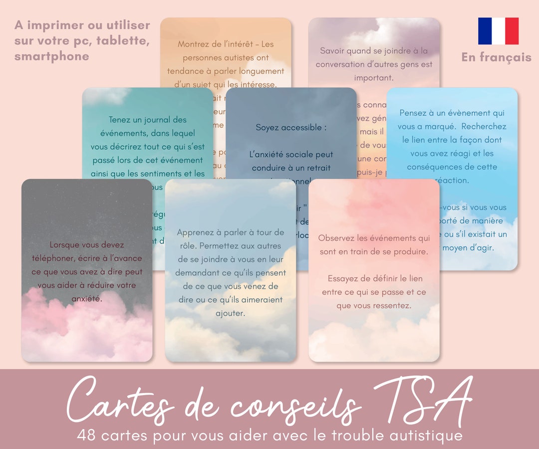 Advice Cards for ASD, Help for Autistic People, Managing Autism on a ...