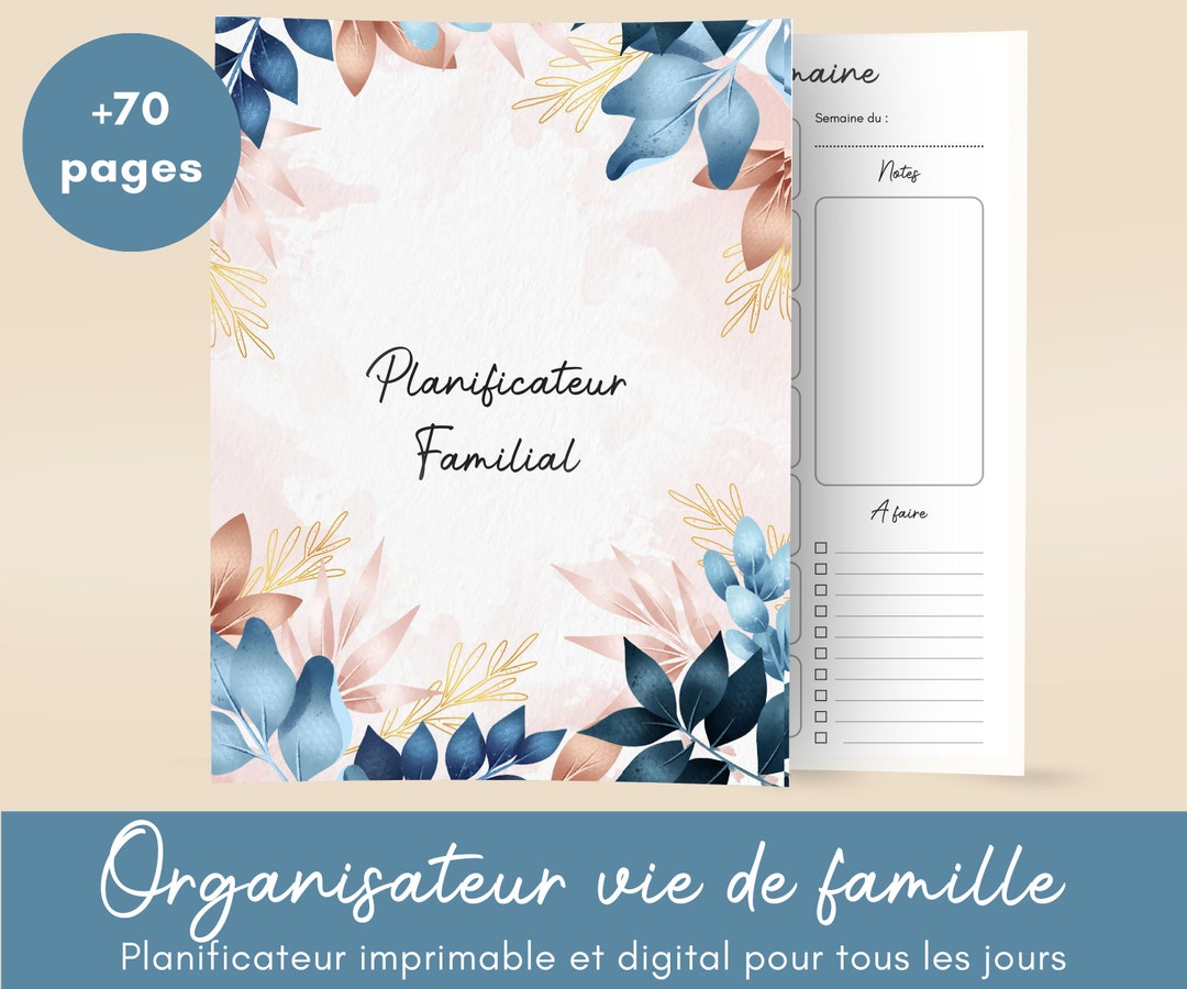 ADHD Planner in French, A4 and A5 Printable PDF, Diary, Well-being ...