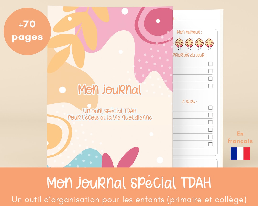 ADHD Planner in French, Ideal for Primary and Secondary School Children ...