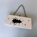 Beetle Silhouette Hand Painted Bag, Vintage Handbag, Purse, Goth, Bug ...