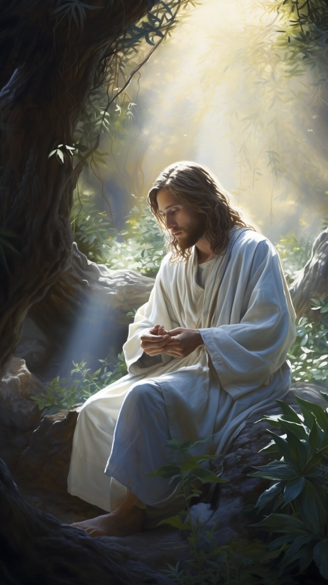 Jesus Christ Praying In The Garden Of Gethsemane