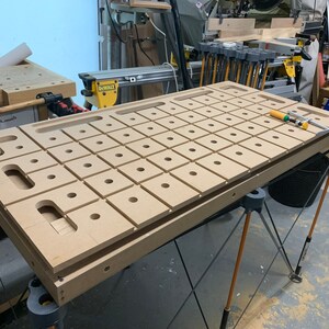 Multi-function Table (MFT) / Perforated Grid Plate - MDF 1200mm X 600mm ...