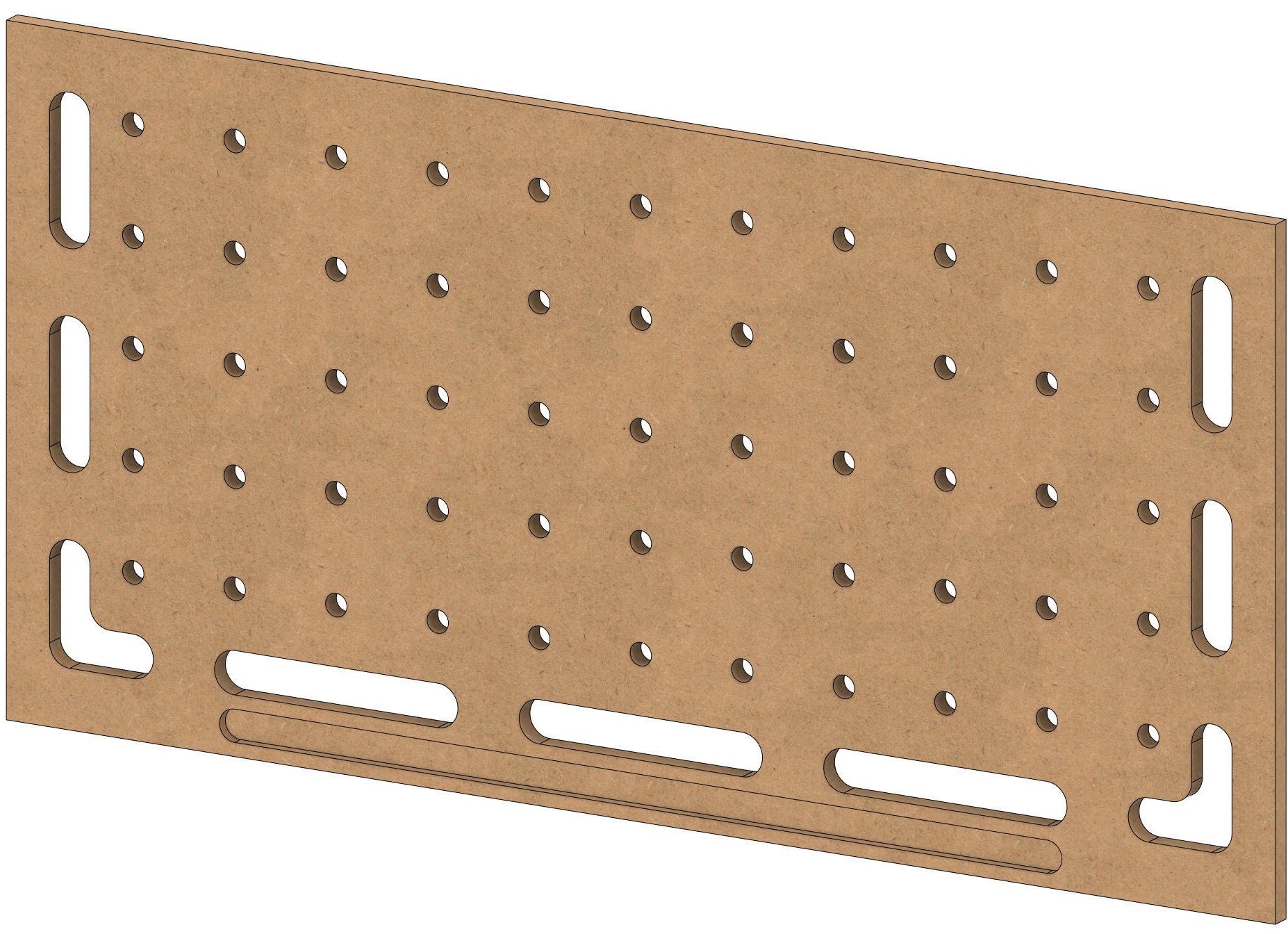 Multi-function Table (MFT) / Perforated Grid Plate - MDF 1200mm X 600mm ...