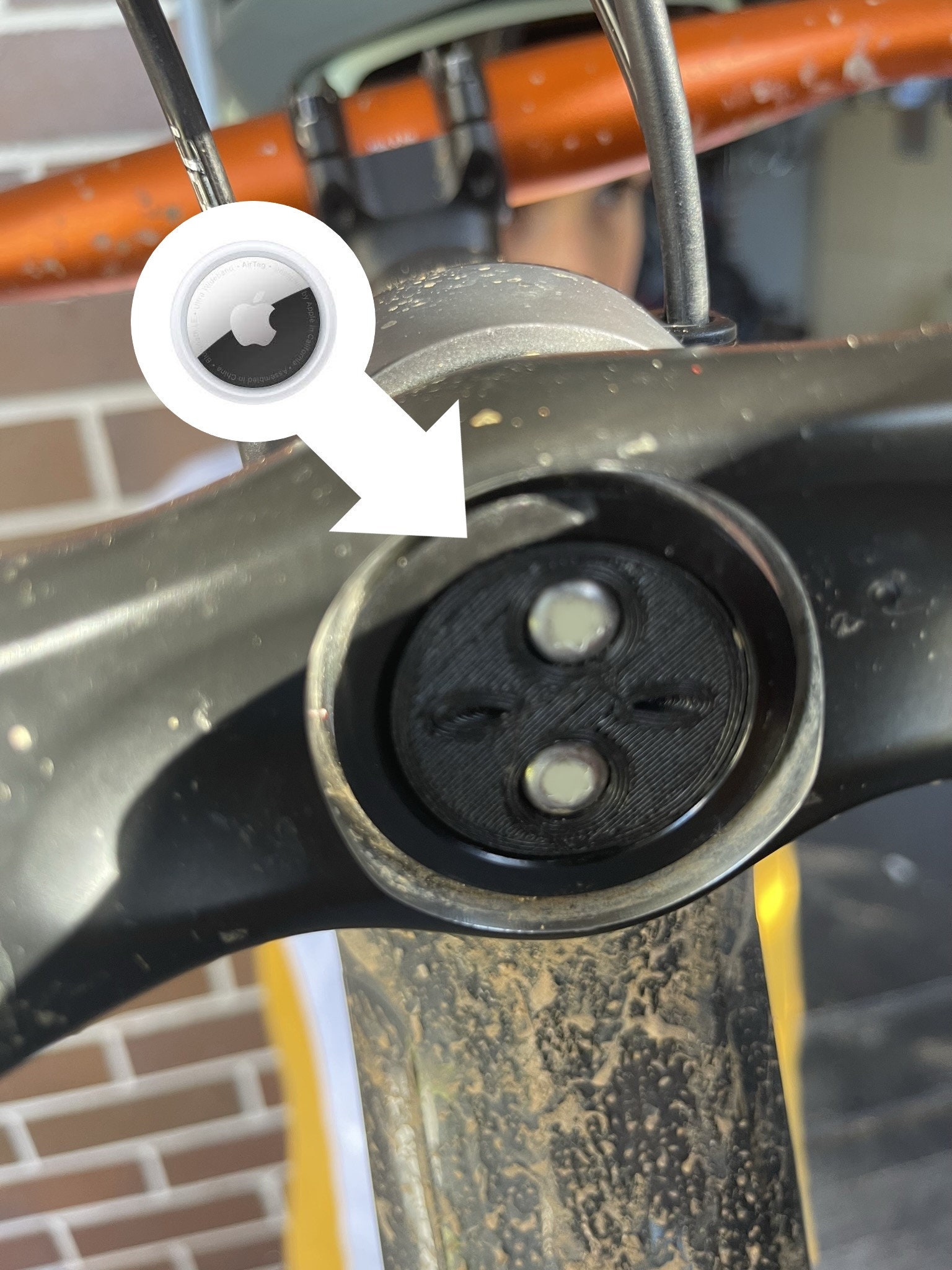 Apple AirTag Bicycle / MTB / Bike Mount (inside Fork Stem) - 33.5mm ...