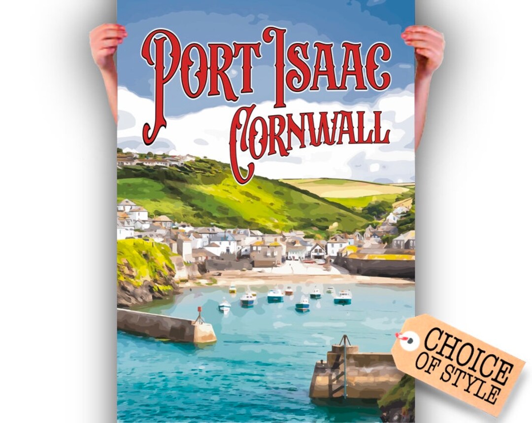 Cornwall Poster Port Isaac Print Cornwall Travel Poster - Etsy