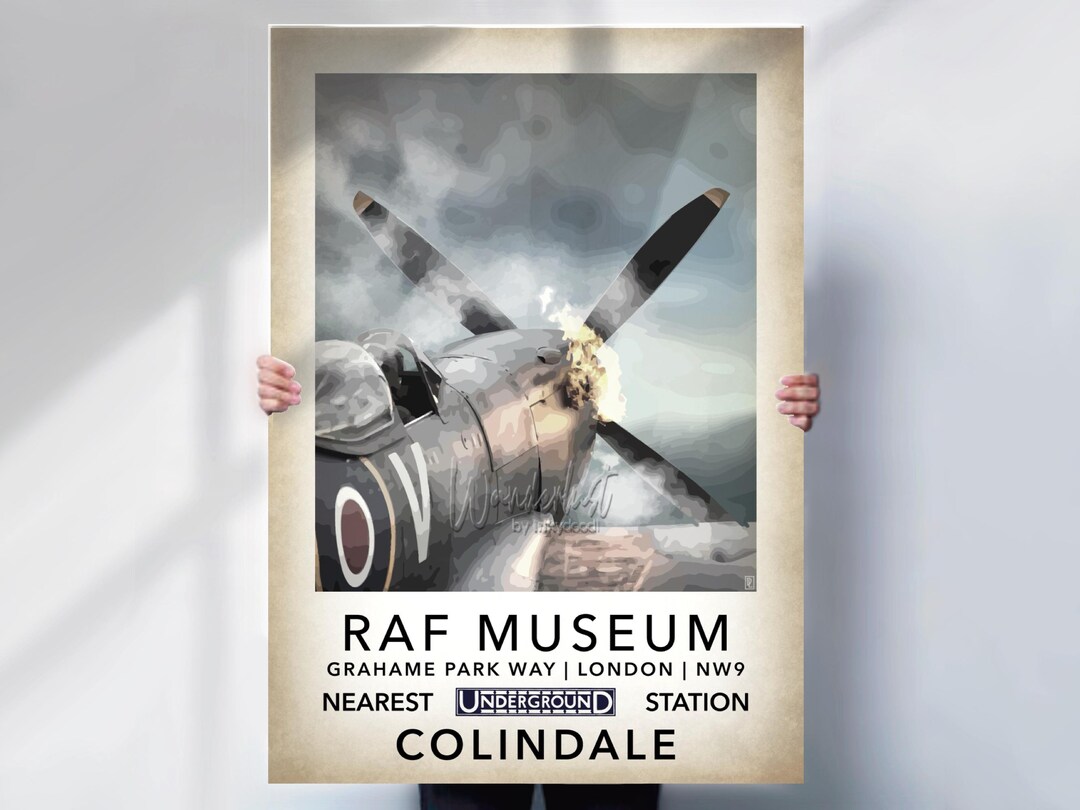 RAF Poster, London Underground Travel Print - Aged Style Wall Art - Etsy