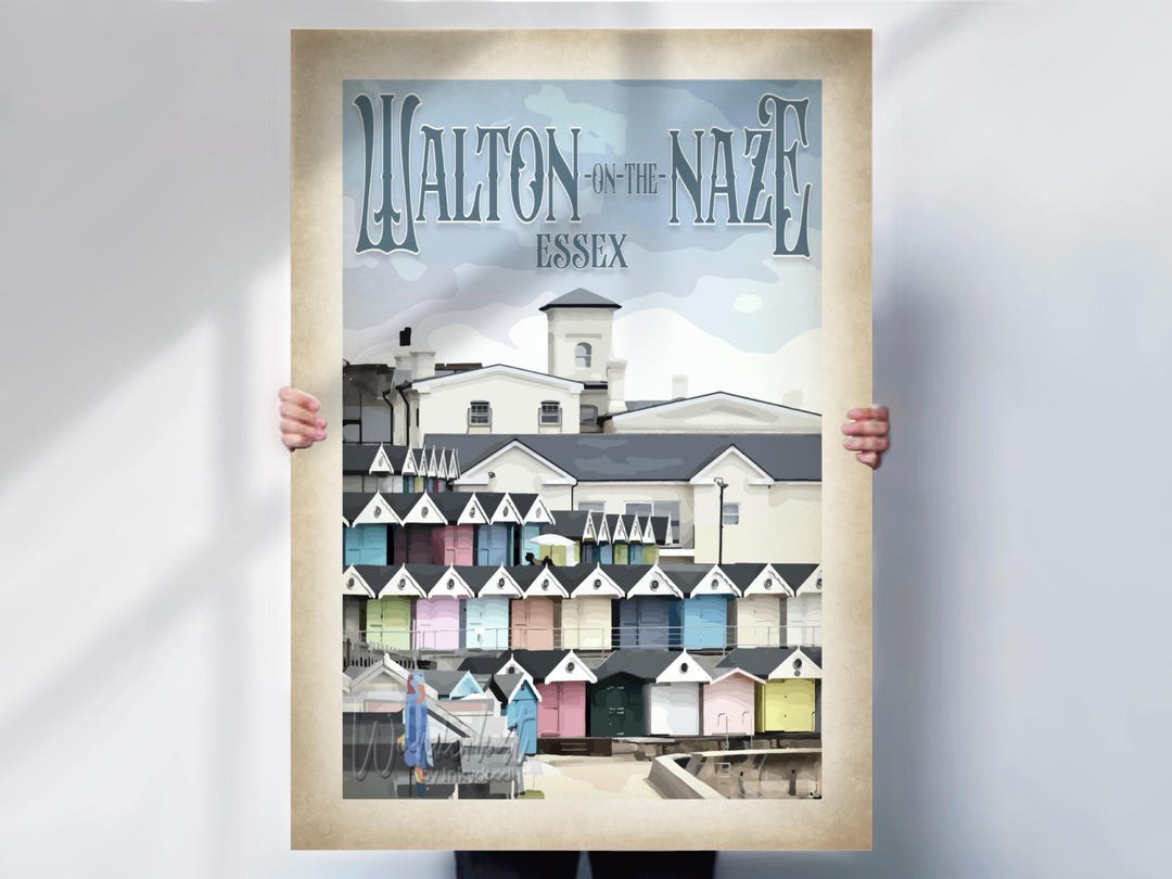 Walton-on-the-naze Aged Style Travel Art Print - Essex Wall Art Poster ...