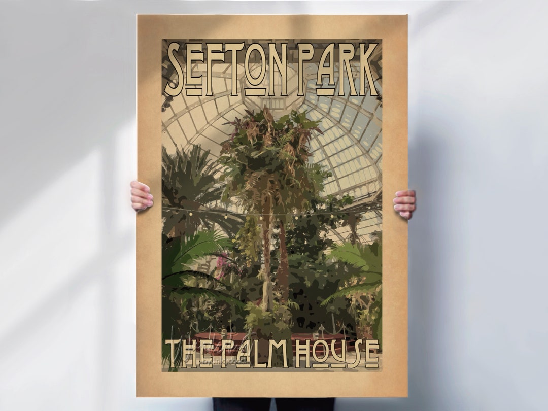 Liverpool - Sefton Park Vintage Style Travel Print - the Palm House ...