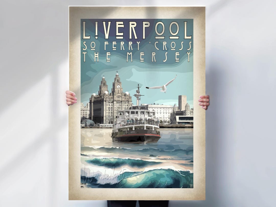 Liverpool Waterfront Print , Ferry Cross the Mersey Print , Liver ...