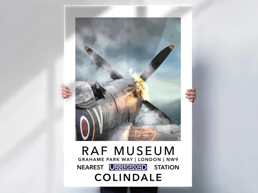 RAF Poster, London Underground Travel Print - Retro Style Wall Art - Etsy