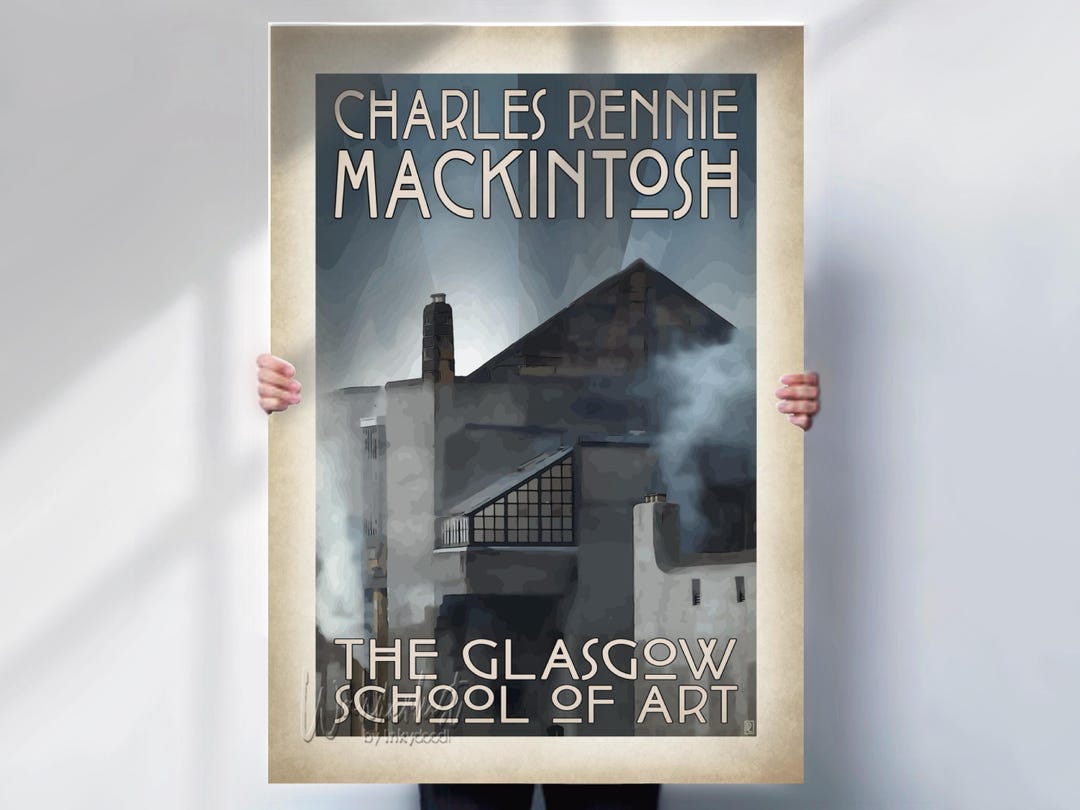 Charles Rennie Mackintosh Poster - Glasgow School of Art Aged Style ...