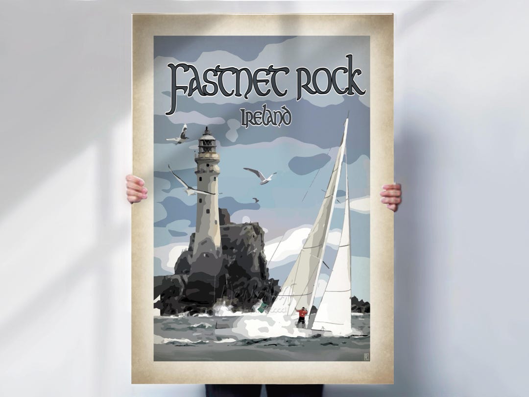 Fastnet Rock Poster - Ireland Travel Print - Special Place Gift- Aged ...