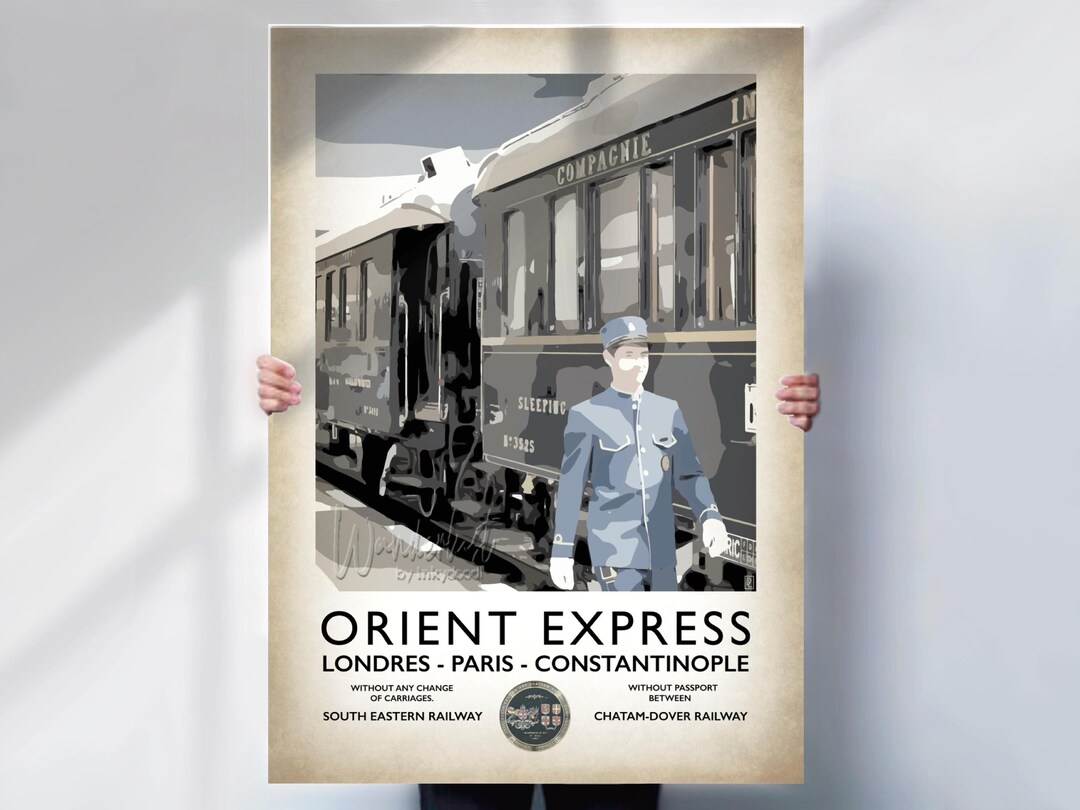 Orient Express Print - Aged Style Travel Print - Reimagined Rail Ad ...