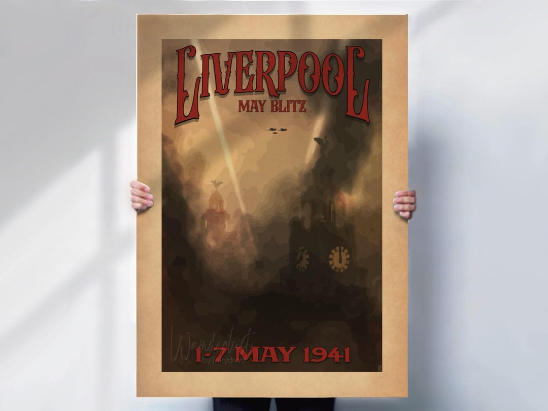 Liverpool May Blitz Art Print: Vintage Style Remembrance Gift - Etsy