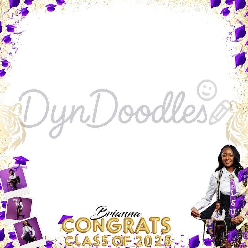 Graduation 360 Photo Booth Overlay – Class of 2025 Spin Video Frame ...