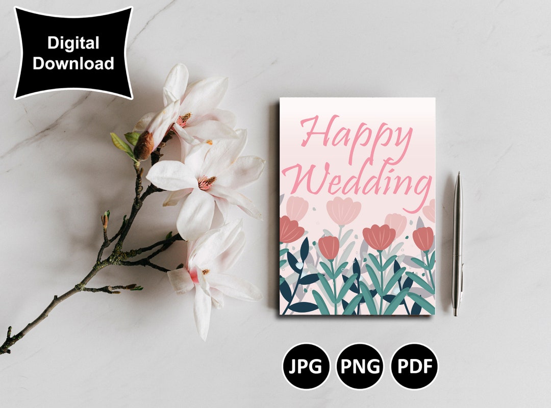 Printable Wedding Card | Digital Wedding Card | Wedding Card Printable ...
