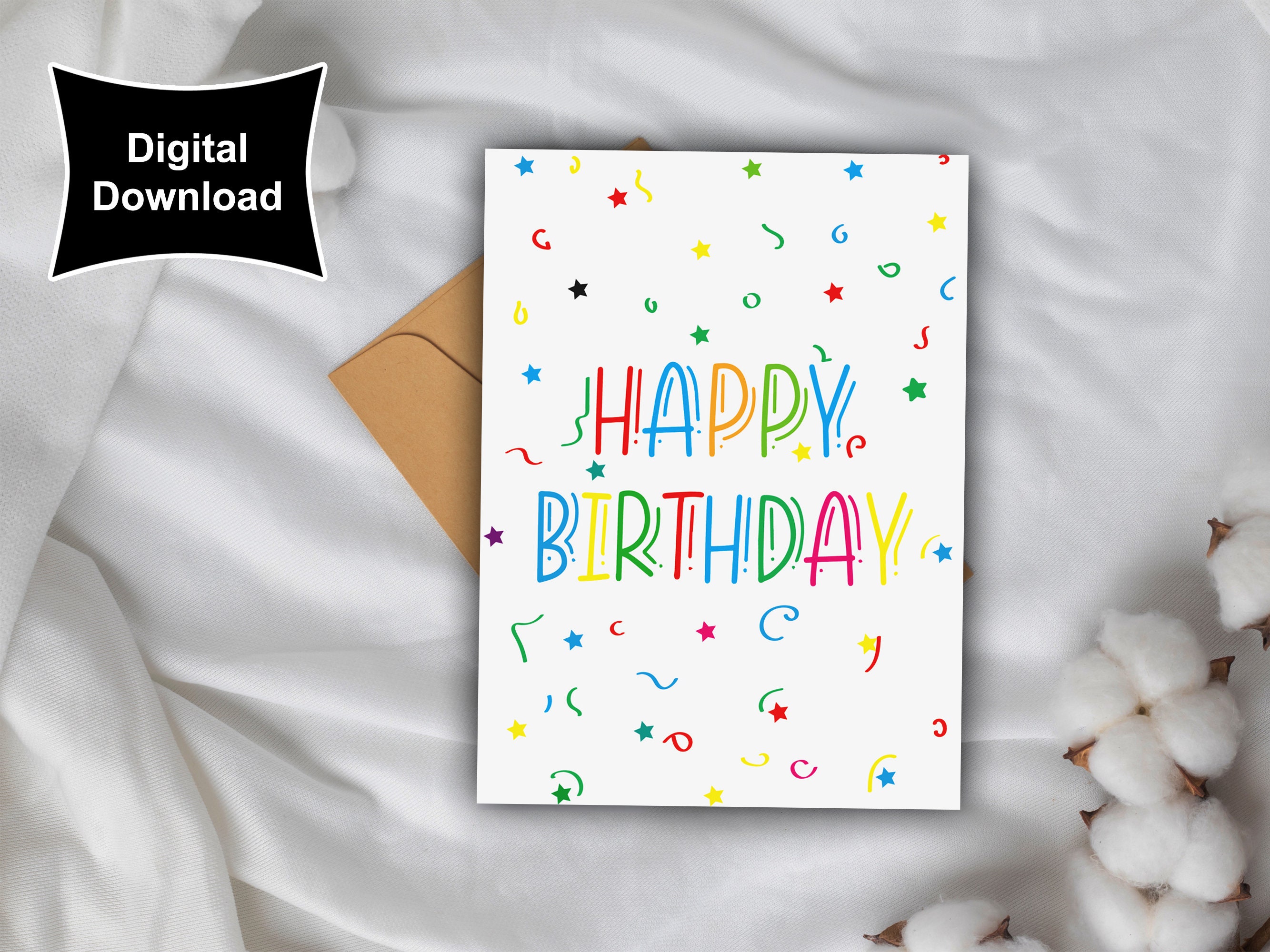 Happy Birthday Digital Card Birthday Card for Party Happy Birthday ...