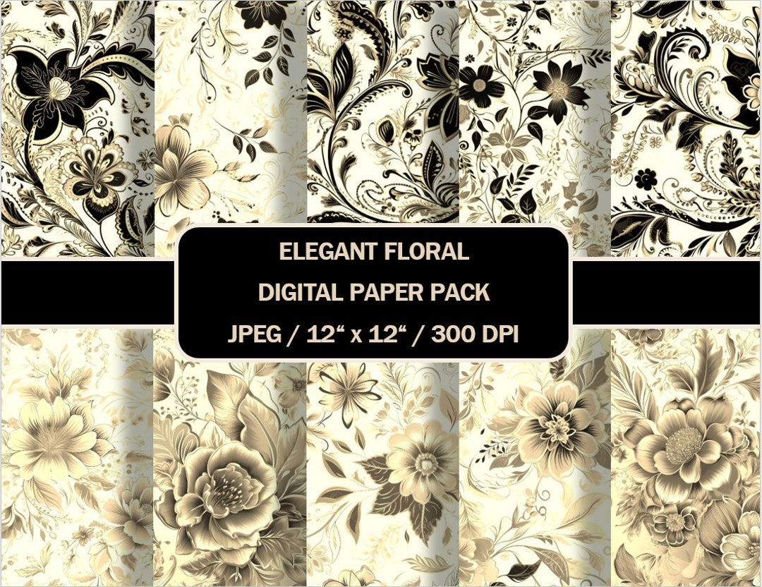 Digital Scrapbook Paper Set, Digital Paper Backgrounds, Digital ...