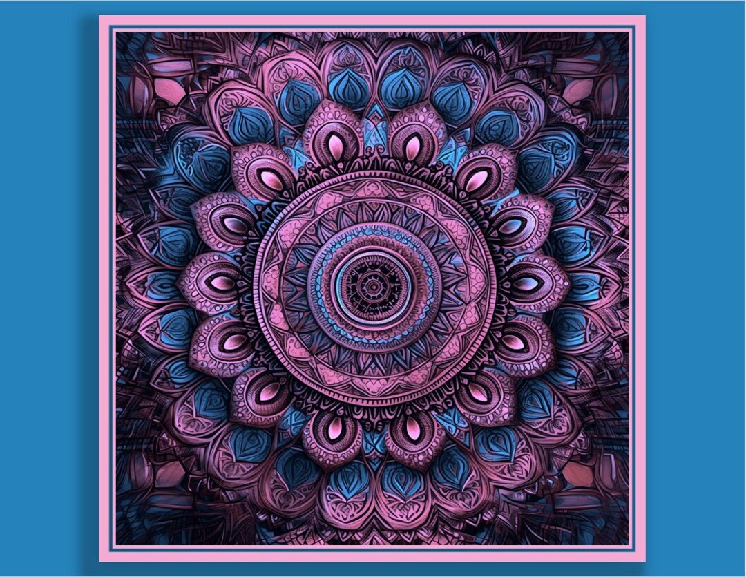 Mandala Spiritual Art, Mandala Wall Art, Vibrant Mandala Colors Art ...