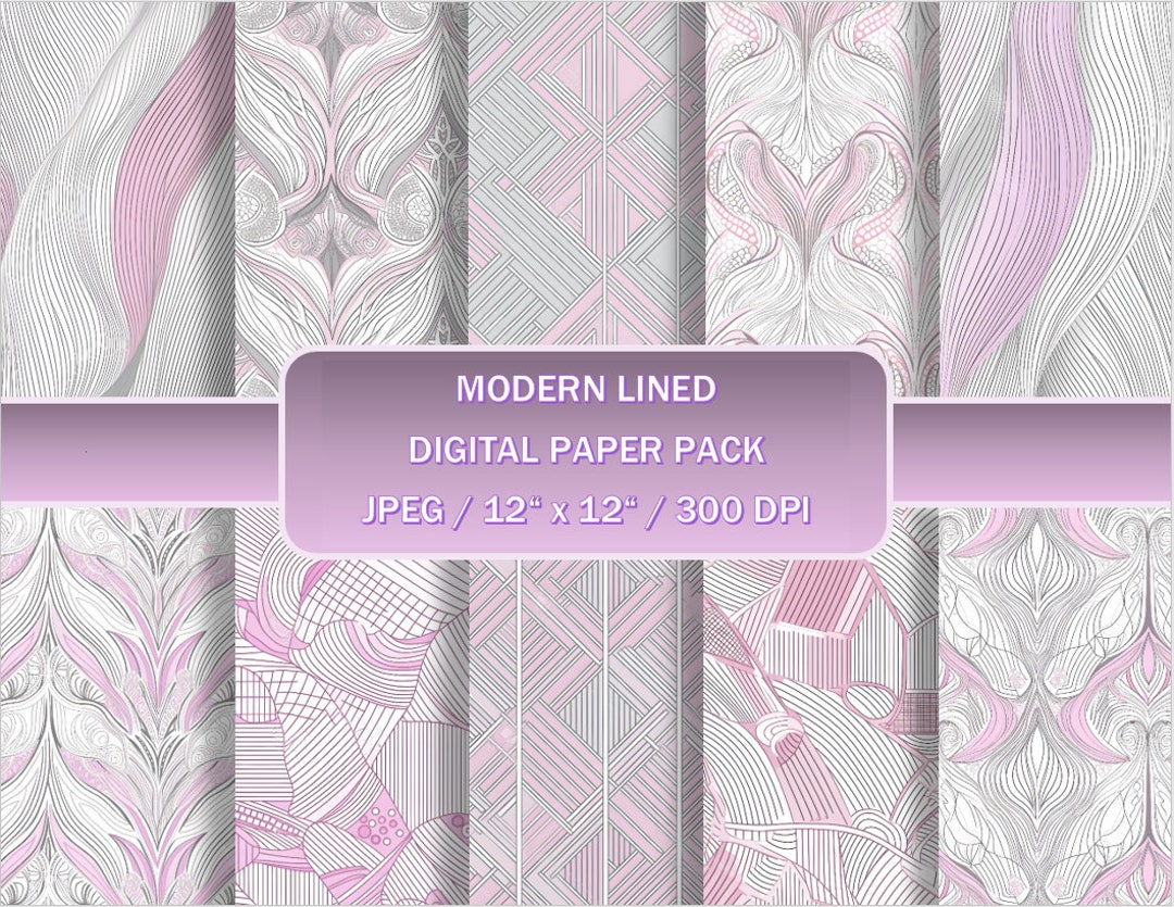 Digital Paper Backgrounds, Digital Scrapbook Paper Set, Digital ...