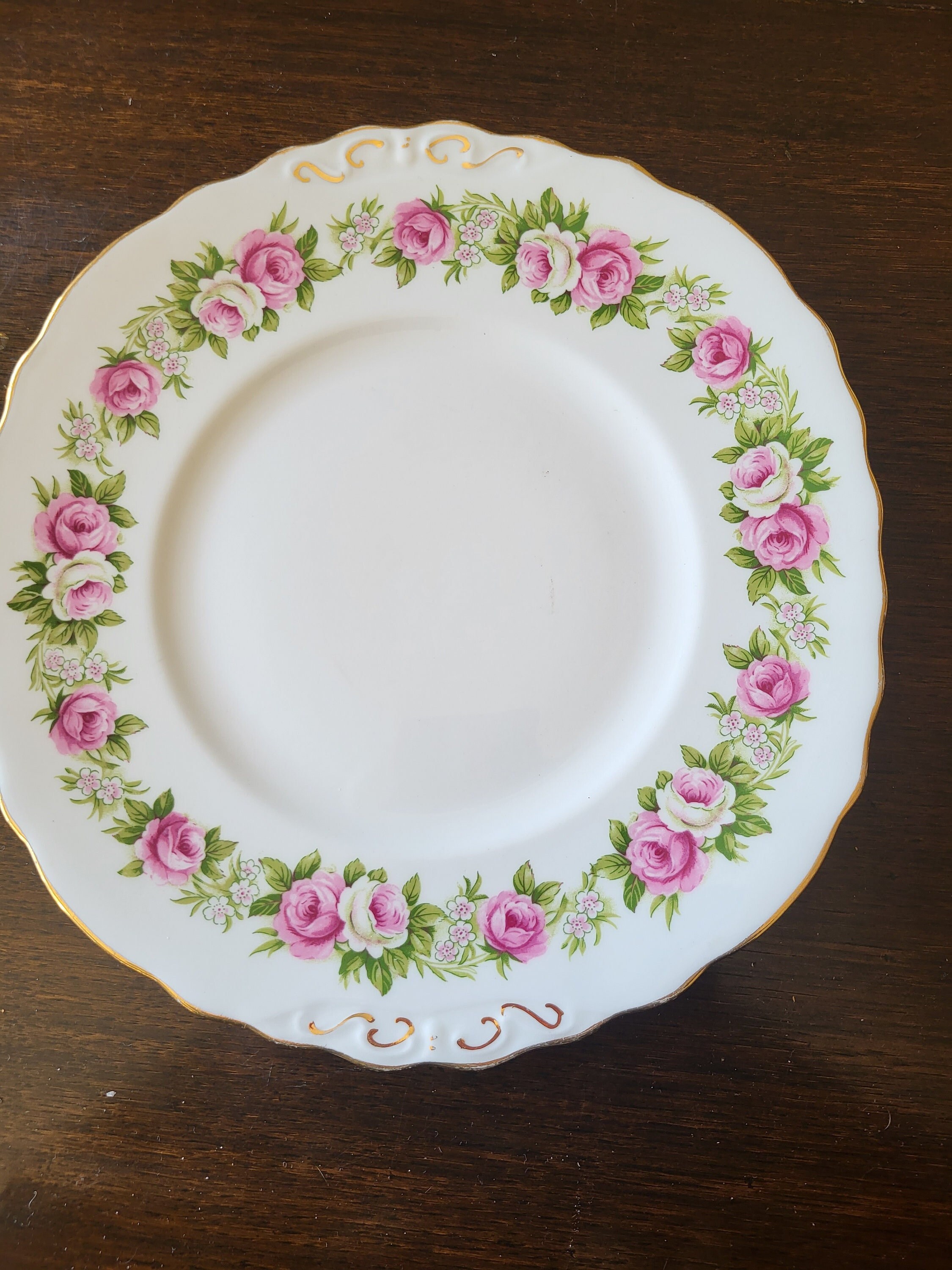 Pretty 'kitsch' Colclough' Rose Pattern Bone China Plate - Etsy