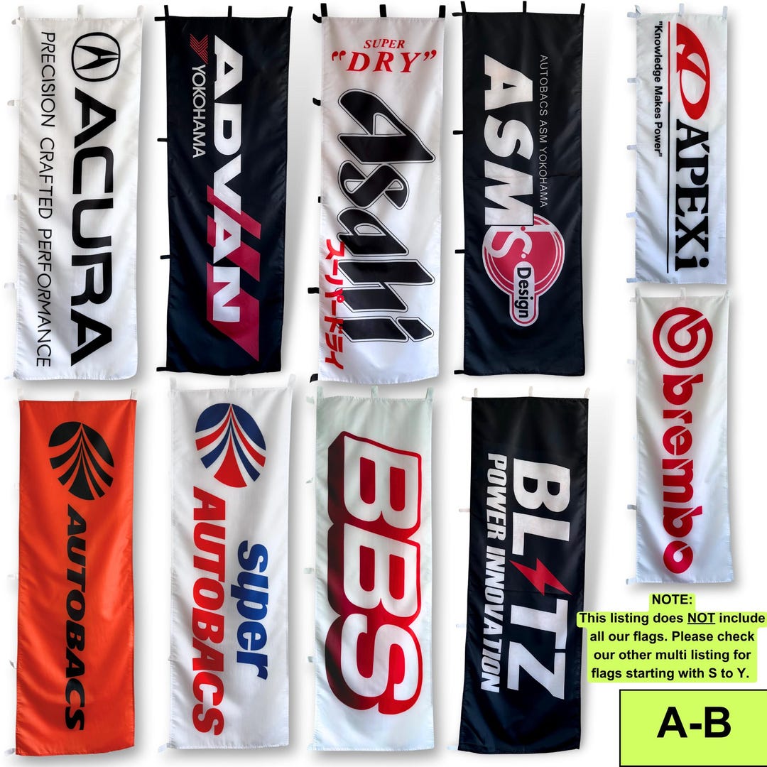 DISCOUNTED High Quality JDM Nobori Flags (A-R Flags) - Etsy