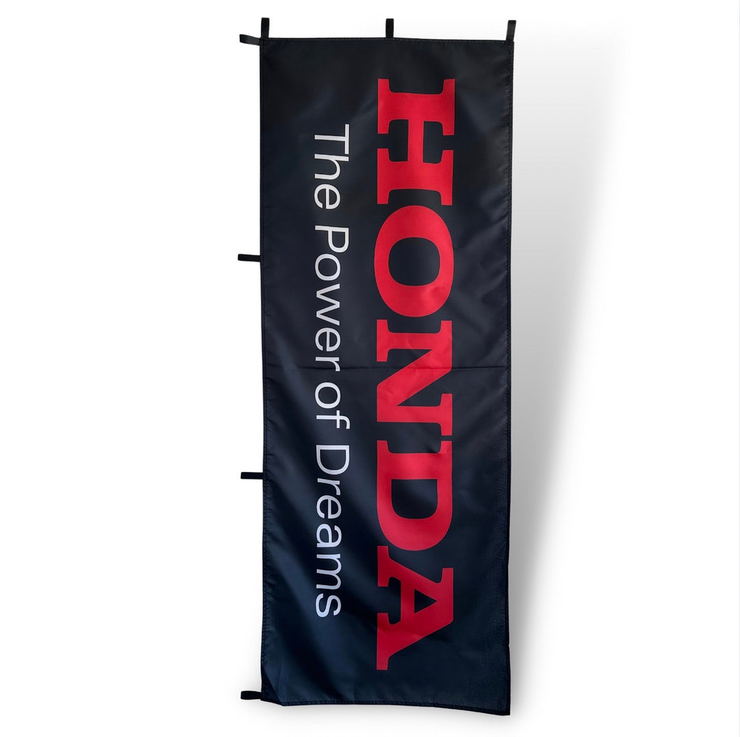 HONDA black and Red Nobori Flag JDM Nobori Flags - Etsy