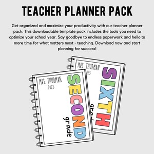 Printable Teacher Planner for Teachers A4 PDF - Etsy