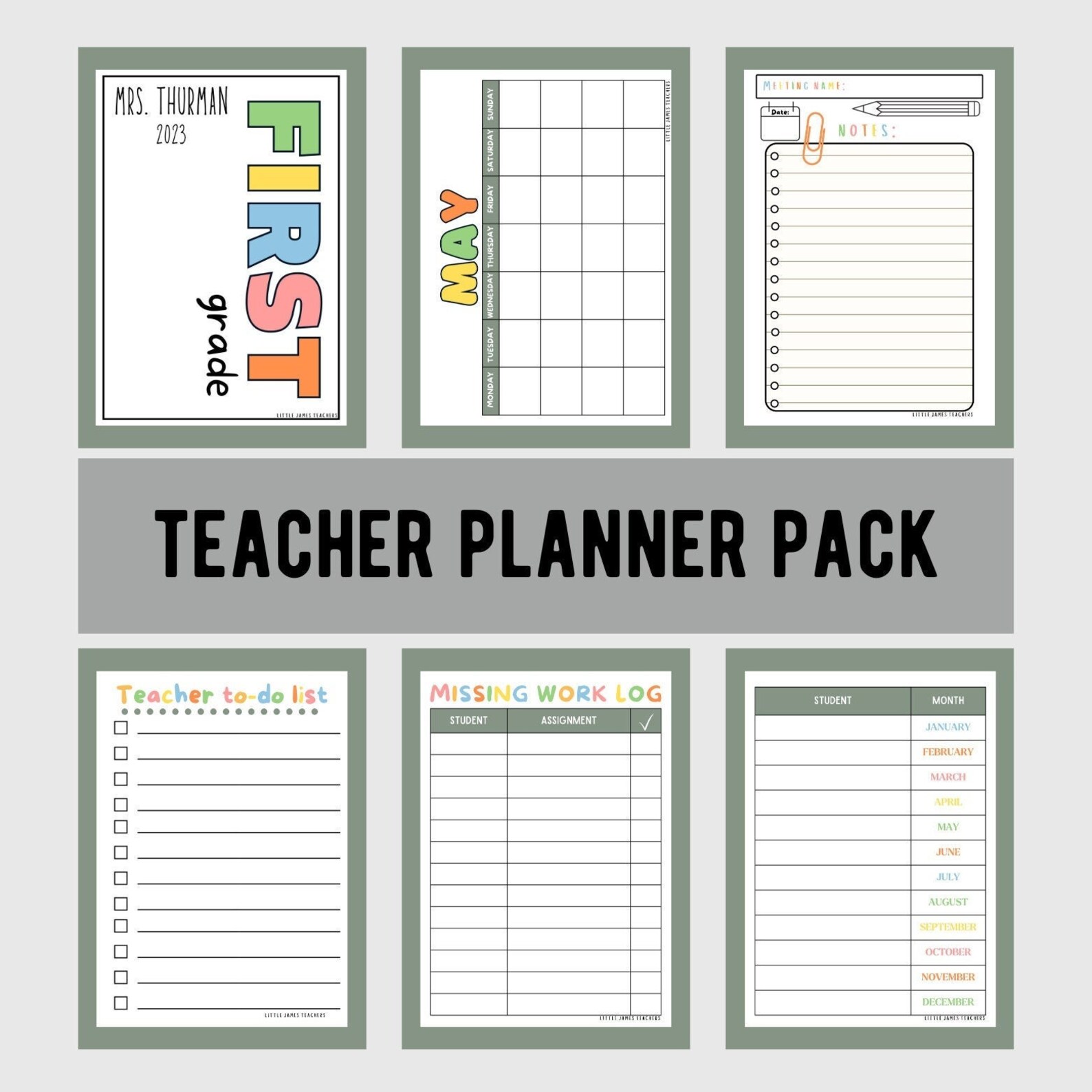 Printable Teacher Planner for Teachers A4 PDF - Etsy