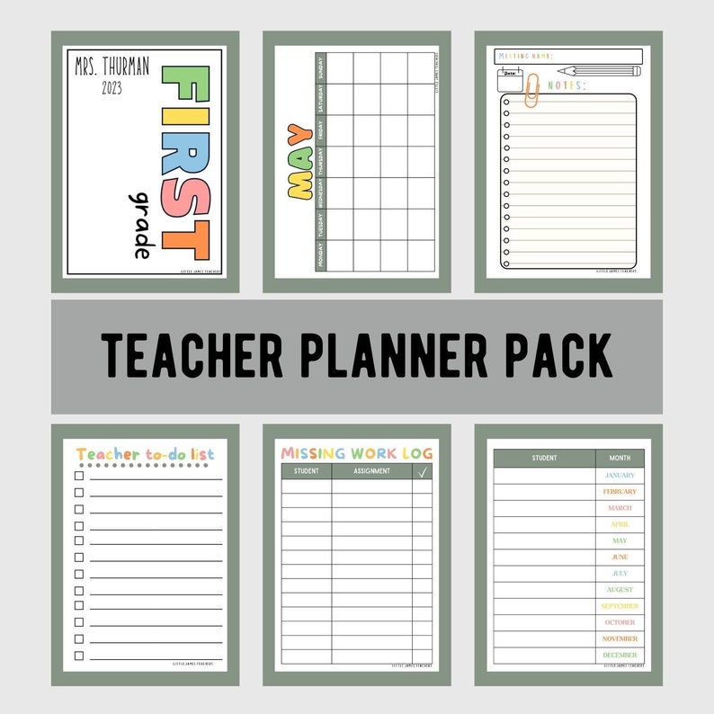Printable Teacher Planner for Teachers A4 PDF - Etsy