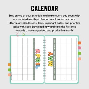 Printable Teacher Planner for Teachers A4 PDF - Etsy