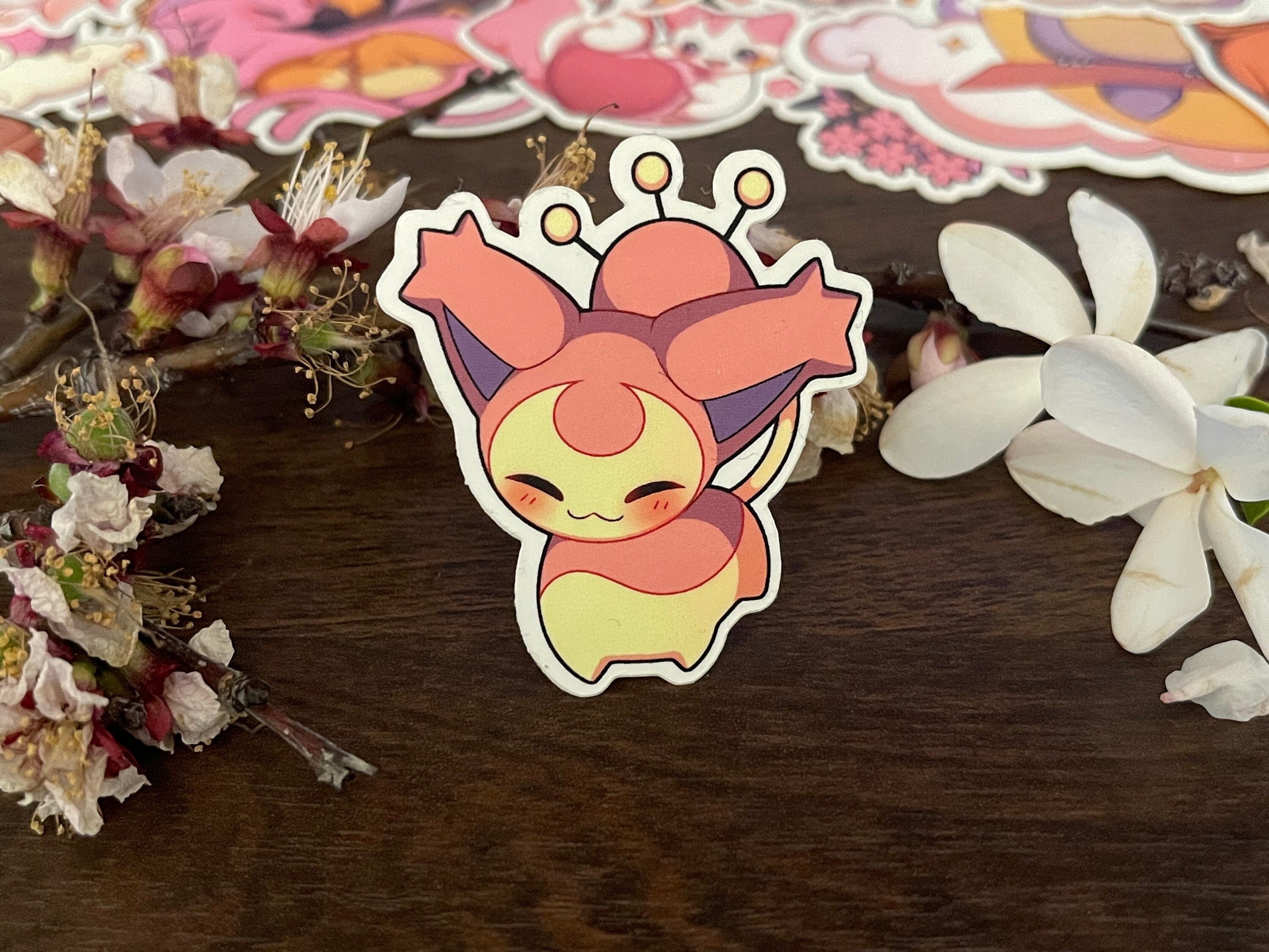 Skitty Sticker Cute Vinyl Laptop Decal, Water Bottle Sticker Waterproof ...