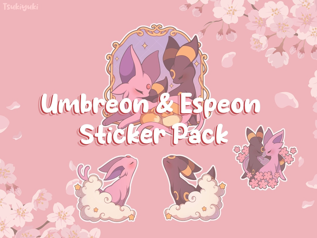 Value Pack All 4 Original Umbreon and Espeon Stickers - Etsy