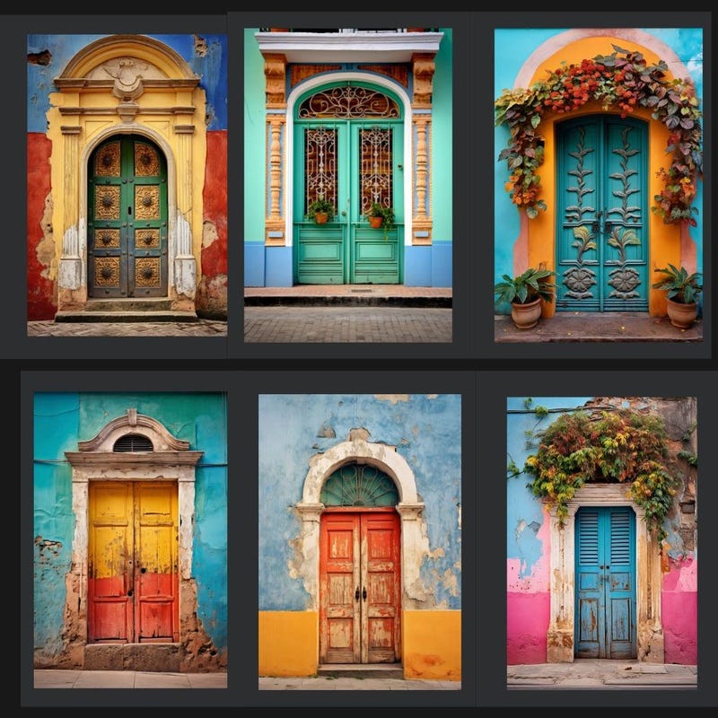 Colorful Doors Wall Art - Etsy