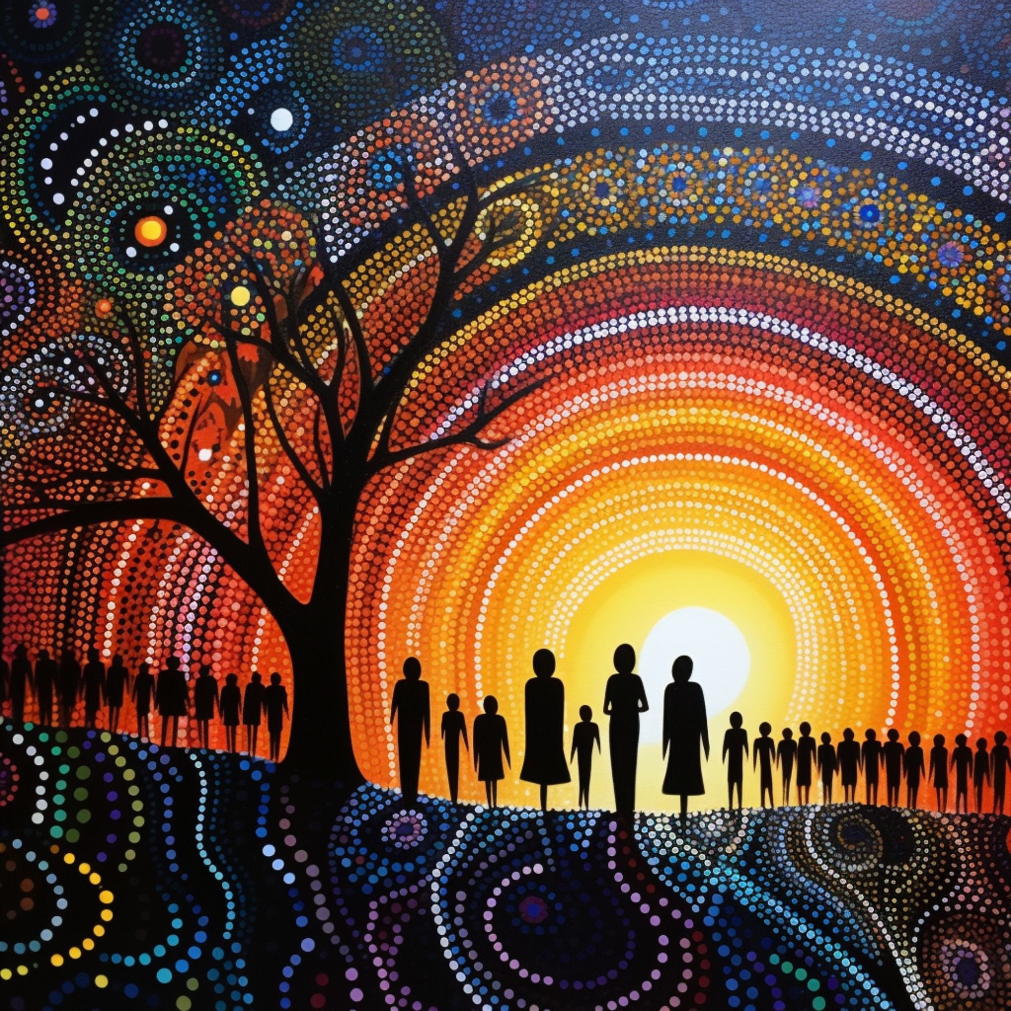 Aboriginal Design Inspired Digital Download Bright Vivid Colors ...