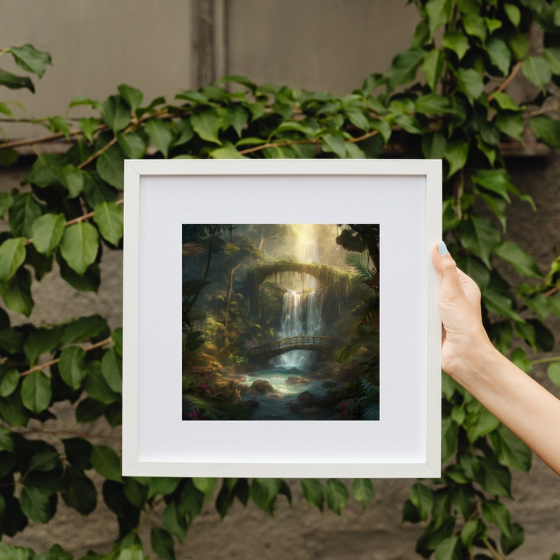 Enchanted Rainforest Digital Download, Fantasy Staircase Image ...