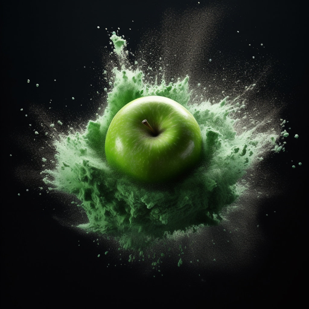 Apple Fruit Photography Close-up Instant Download of a Speckled Green ...