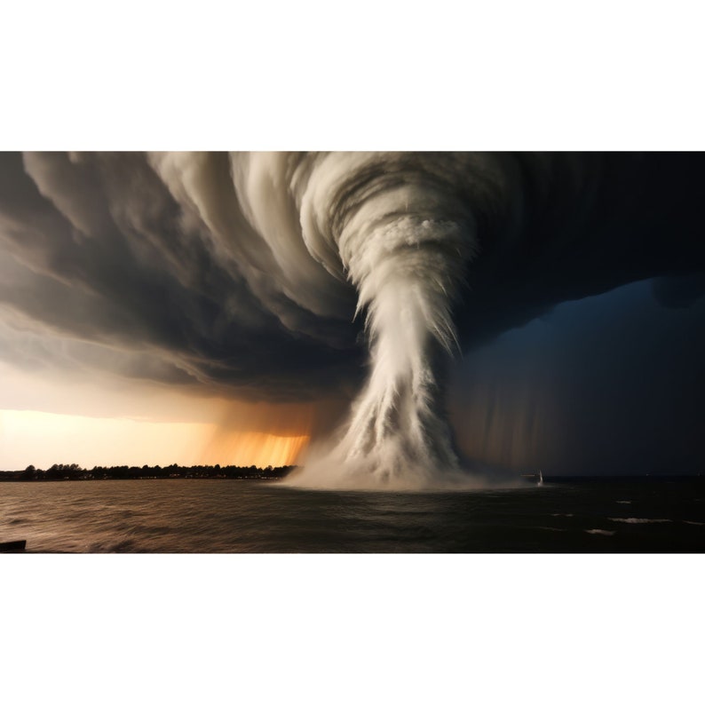 Waterspout Digital Download, Water Tornado, Intense Ocean Image ...