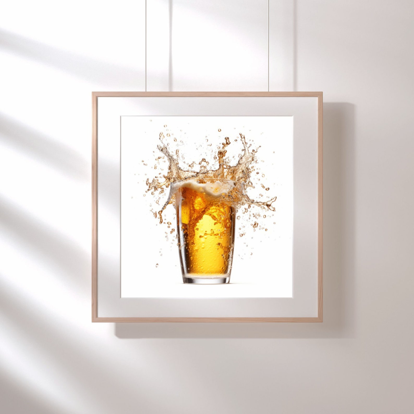 Refreshing Beer Glass Art Print, Man Cave Bar Decor (digital Download ...