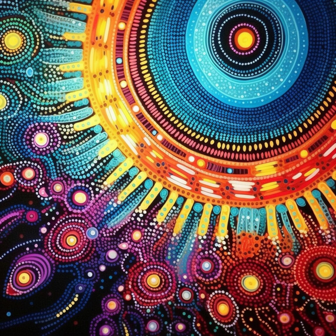 Psychedelic Aboriginal Art Digital Download, Rich Colors, Intricate ...
