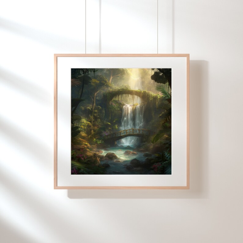 Enchanted Rainforest Digital Download, Fantasy Staircase Image ...
