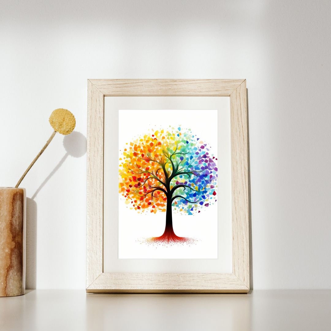 Tree of Life Digital Download, Pop Art, Bright Vibrant Color - Etsy