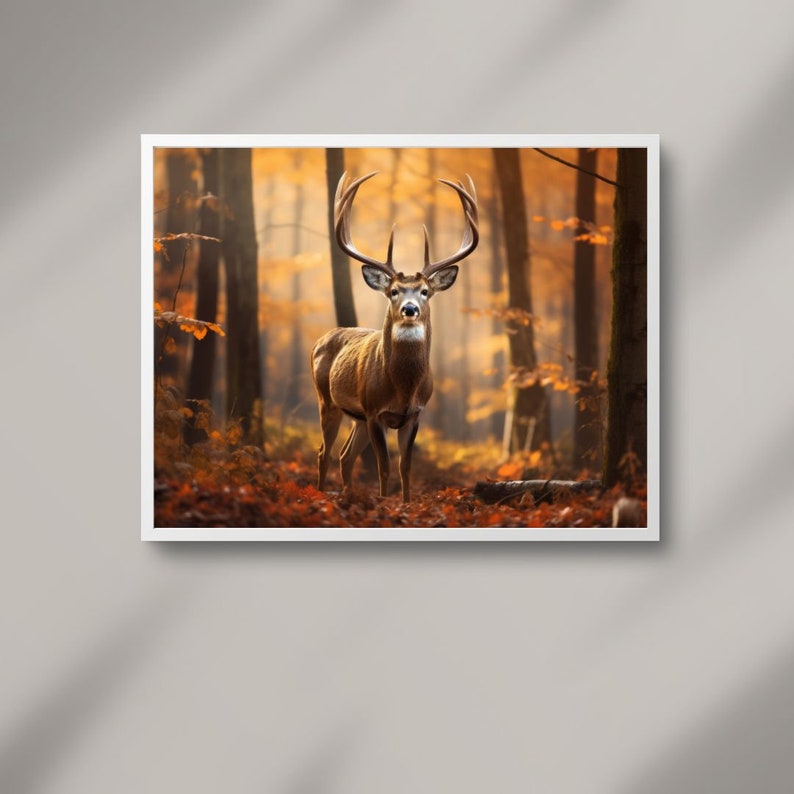 Fall Buck Digital Download: the Grace of a Deer in the Woods in the ...