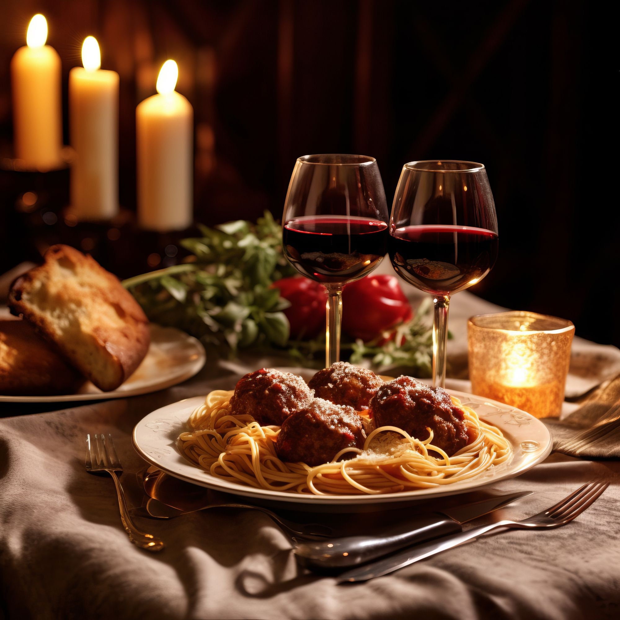 Date Night Photography. Italian Dinner for Two, Romantic Dinner Image ...