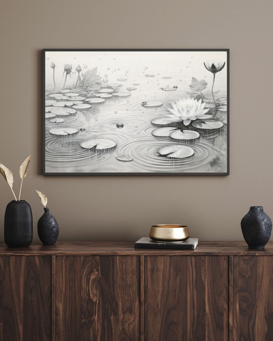 Lily Pad Digital Download Pencil Drawing of a Pond - Etsy Lily Pad Digital Download Pencil Drawing of a Pond - Etsy