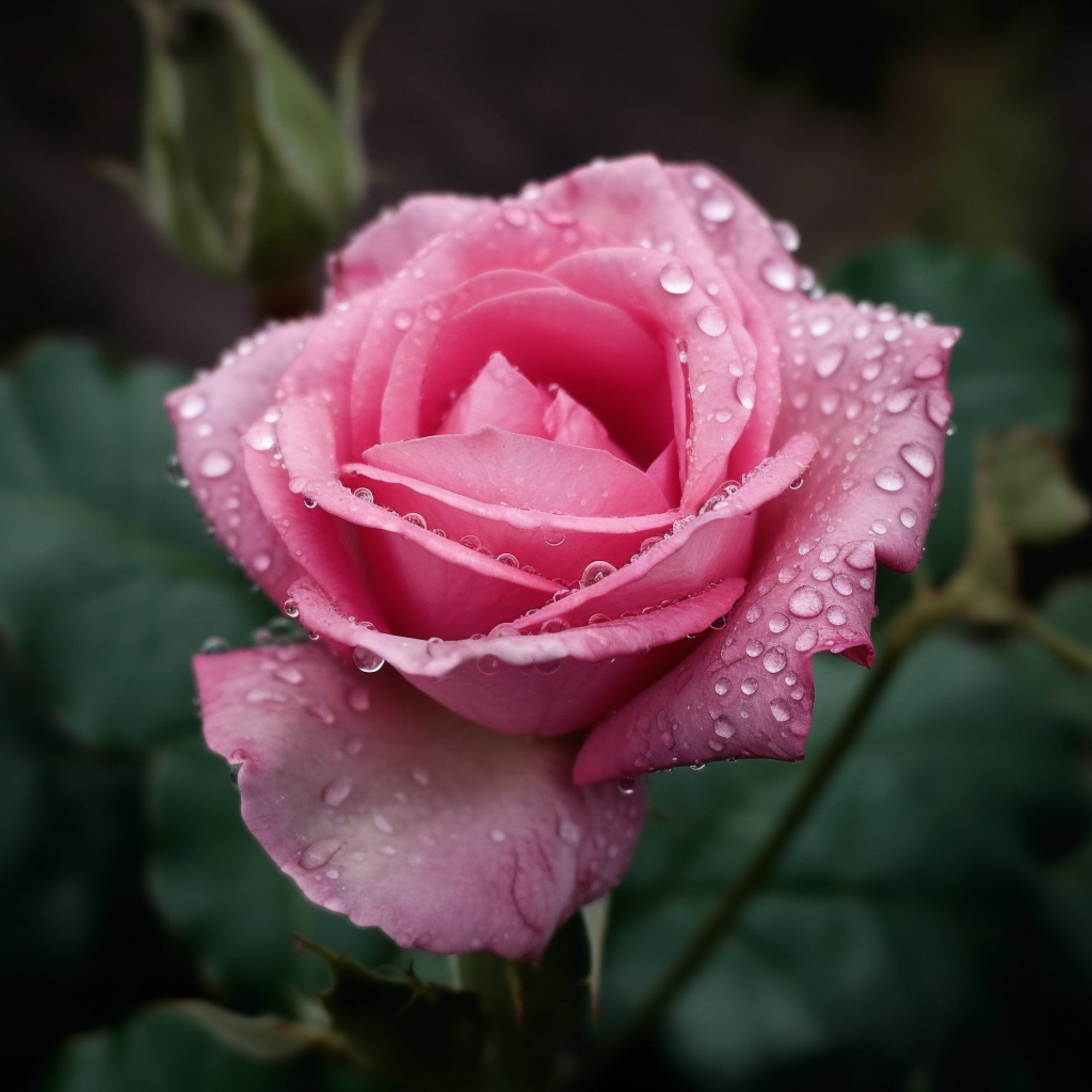 Rose Photograph Digital Download, Pink Single Rose Macro Image ...